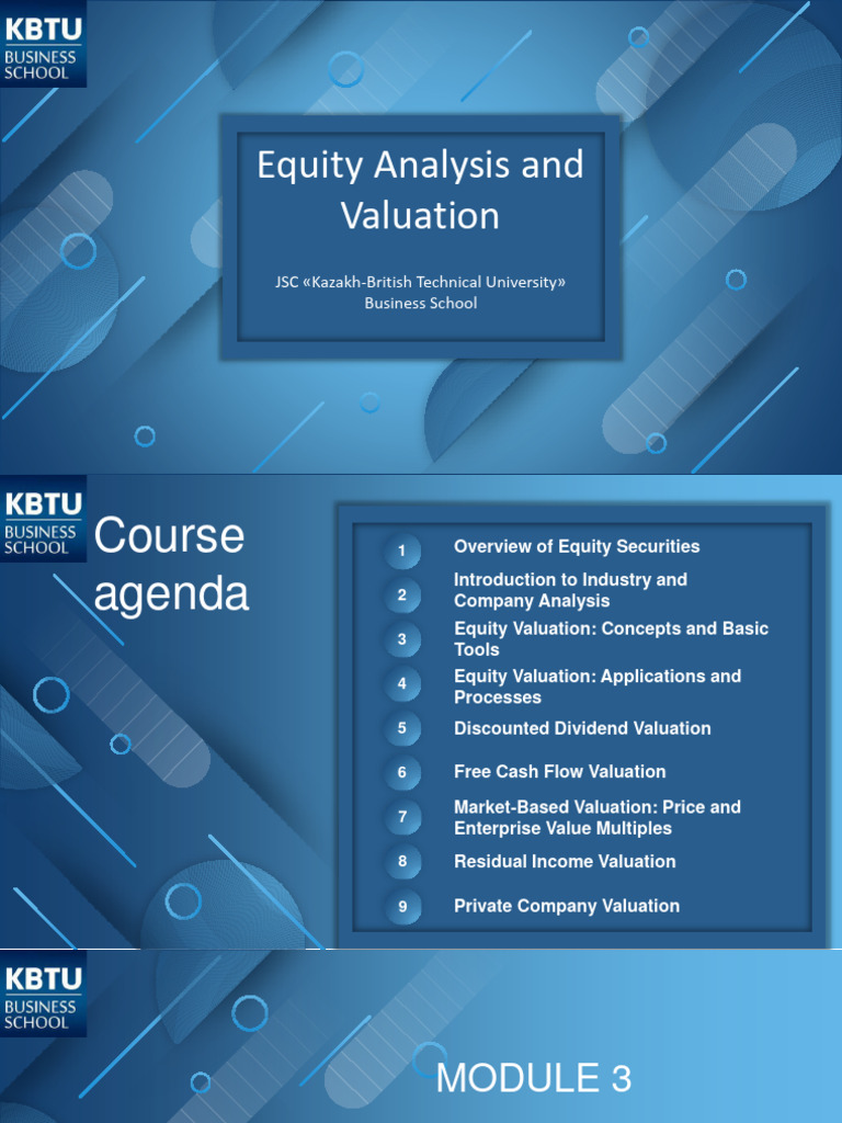 Equity Valuations Lecture 3 P3 10.02.2024 | PDF | Valuation (Finance ...