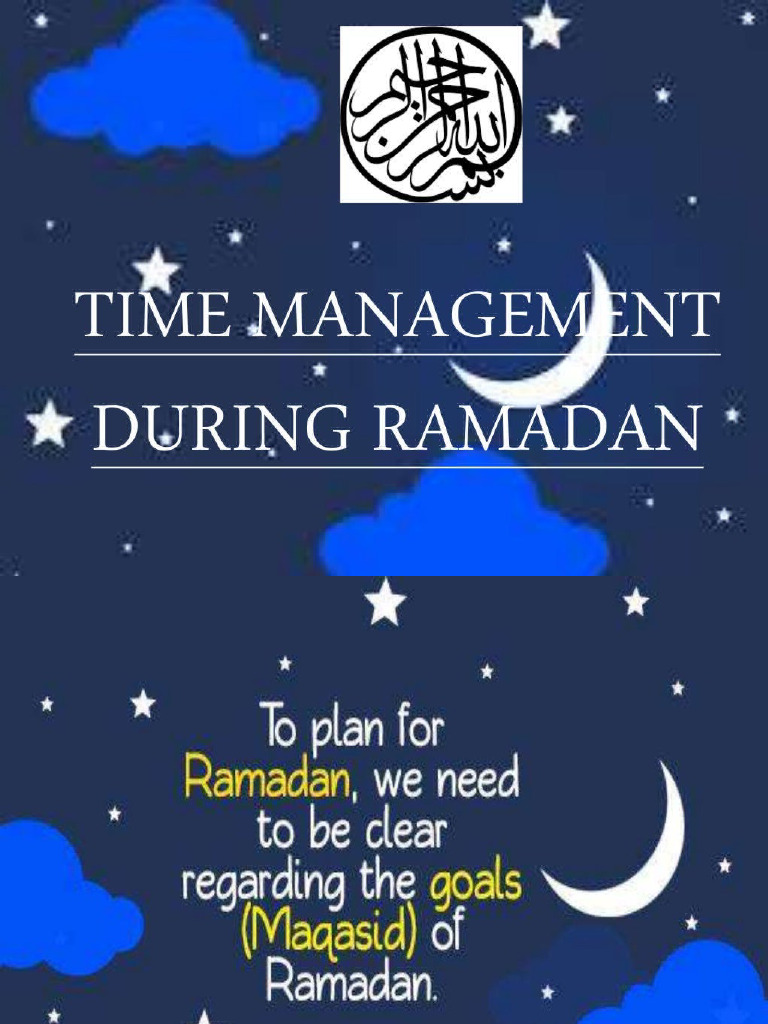 Time Management During Ramadan | PDF