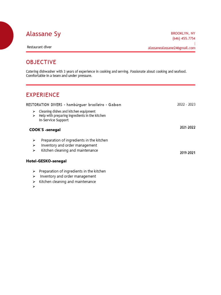 Alassane Sy CV PDF | PDF