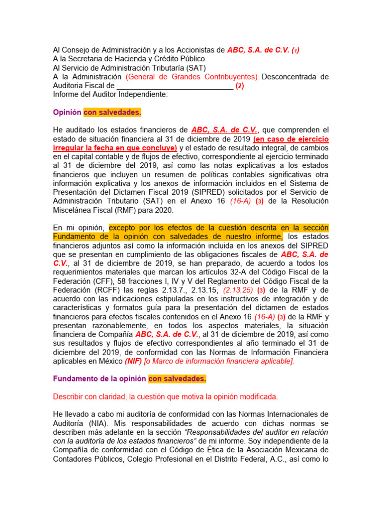 Informe de Auditoría Modificado | PDF | Auditoría | Contralor Informe de Auditoría Modificado | PDF | Auditoría | Contralor