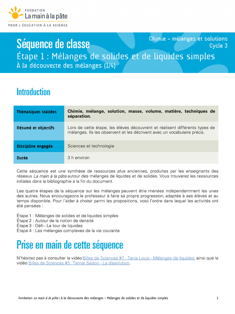 Decouverte-Melanges Etape1 | PDF