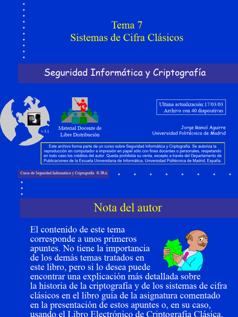 SItema 07 | PDF | Criptografía | Clave (criptografía)