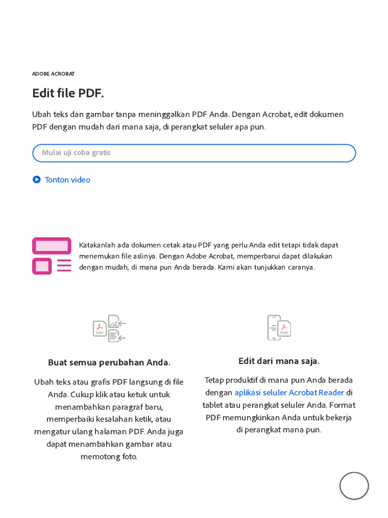 Cara Mengedit PDF - Adobe Acrobat | PDF | Komputer