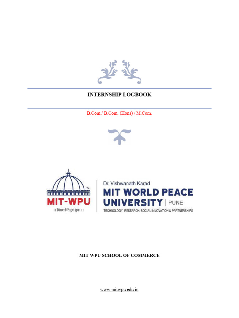 Internship Logbook for B.Com/M.Com Students | PDF | Experience | Knowledge