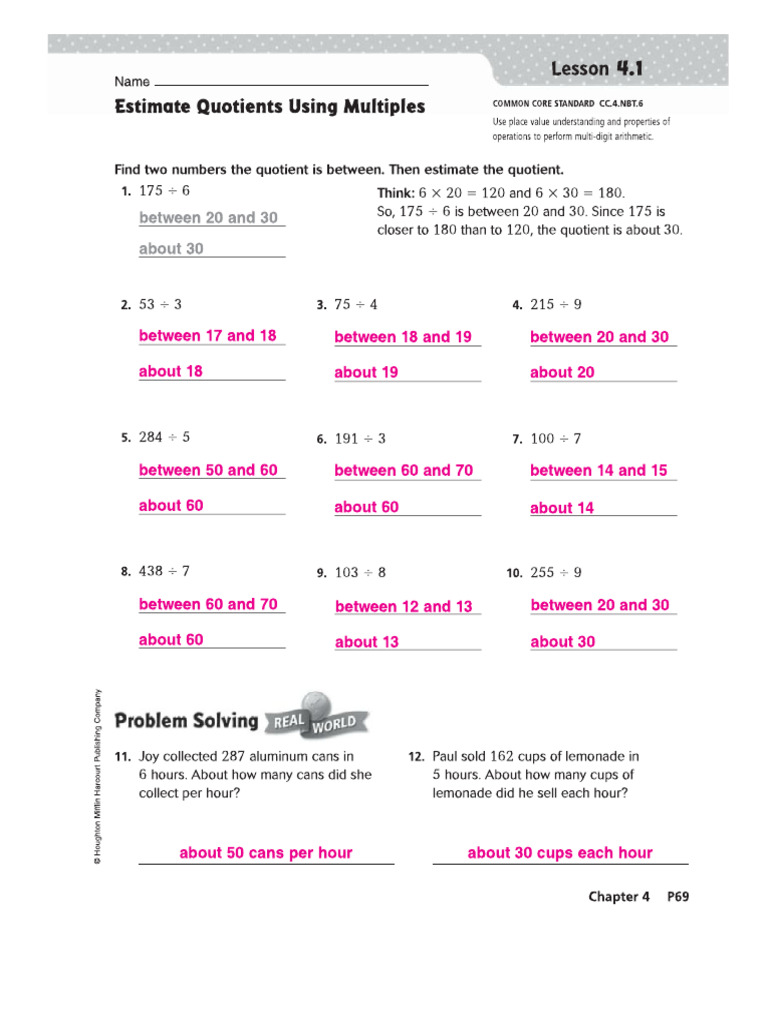 Chapter 4 Answer Key | PDF