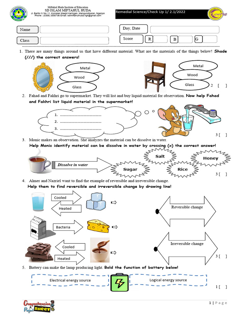REMEDIAL_SCIENCE_2_2022 | PDF | Materials | Physical Sciences