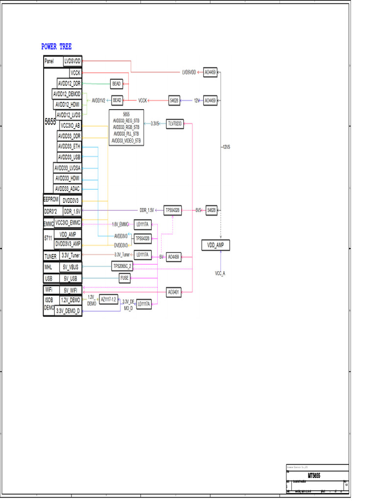 MT5655 Power Tree Document Overview | PDF