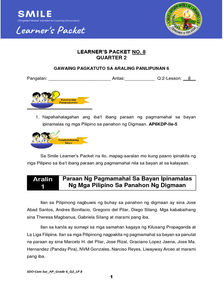 Grade 6_Q2_LP 8 | PDF