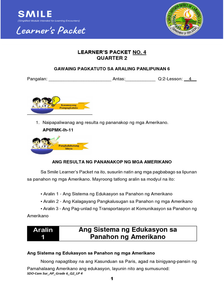 Grade 6 - Q2 - LP 4 | PDF