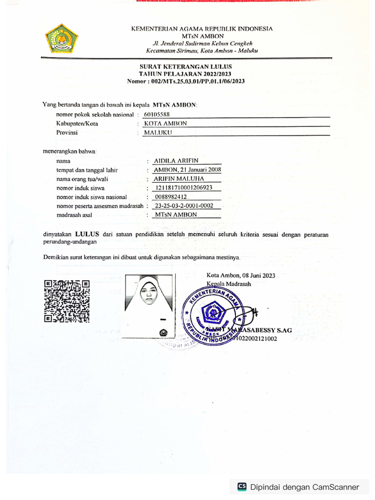 Aidila Arifin SKL | PDF