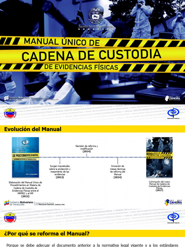 Presentación Manual de Cadena de Custodia | PDF