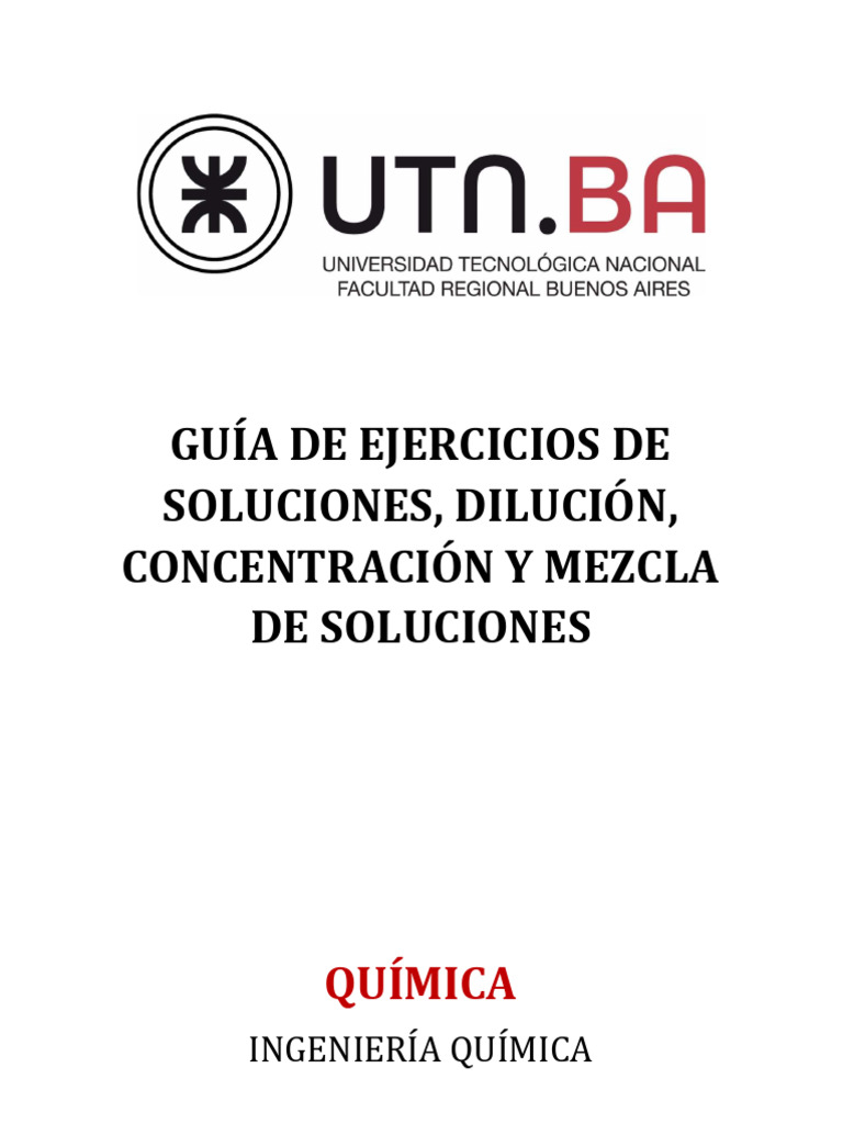 7 - Guía de Soluciones | Descargar gratis PDF | Concentración | Ácido clorhídrico