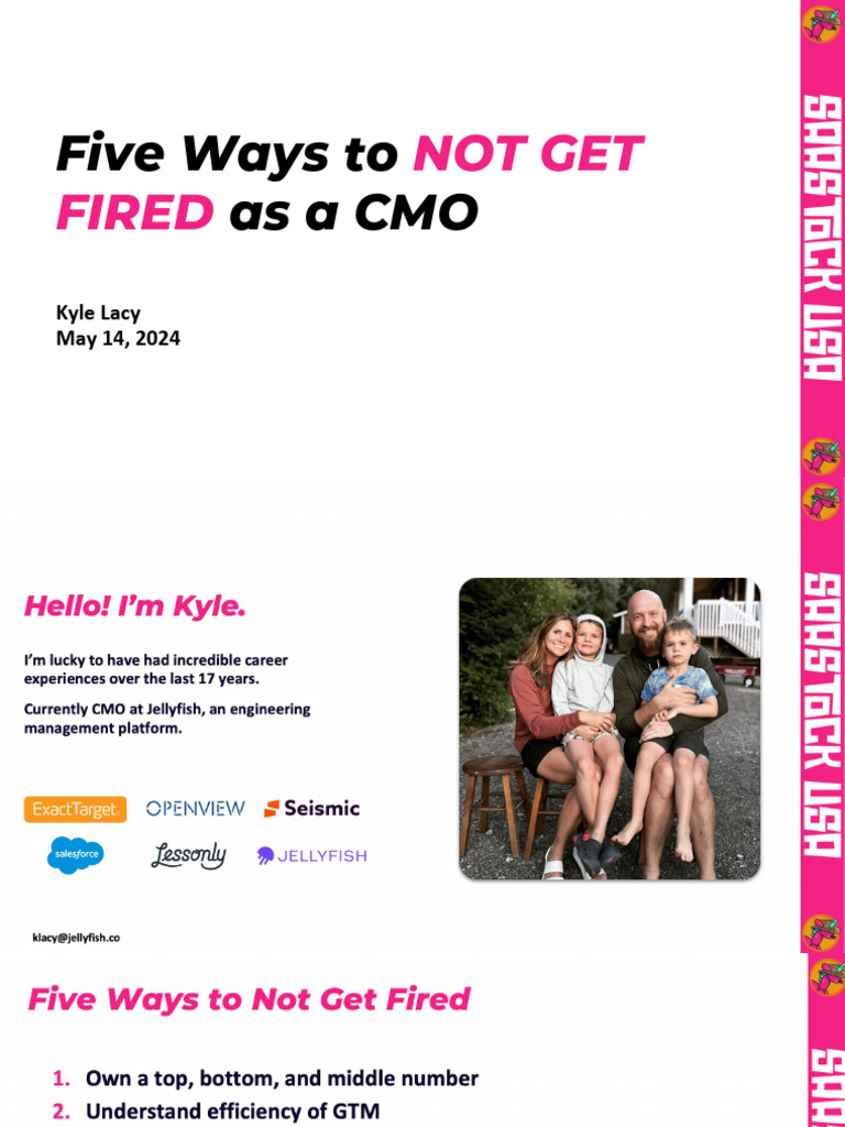 Kyle Lacy - How To Not Get Fired As CMO | PDF