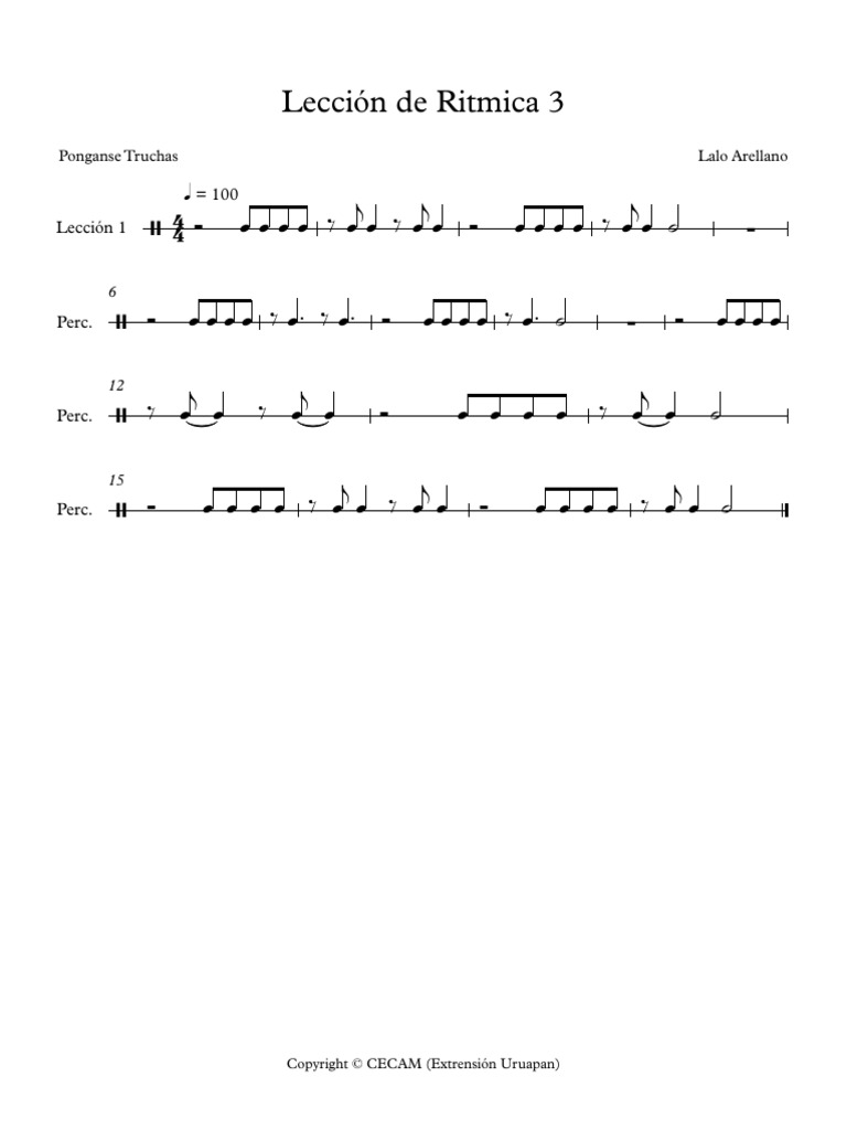 Lección 3 Solfeo | PDF