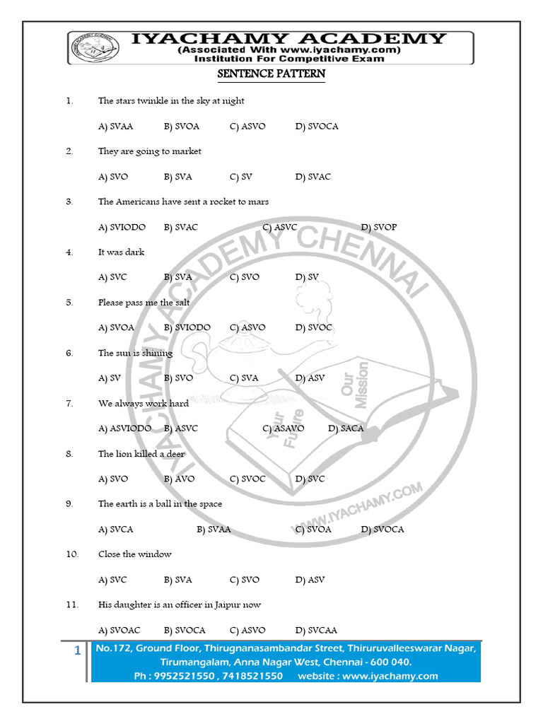 11.Sentence Pattern | PDF | Grammar | Language Mechanics