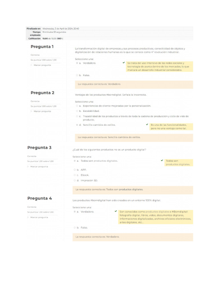 Examen Clase 1 Productos Digitales | PDF