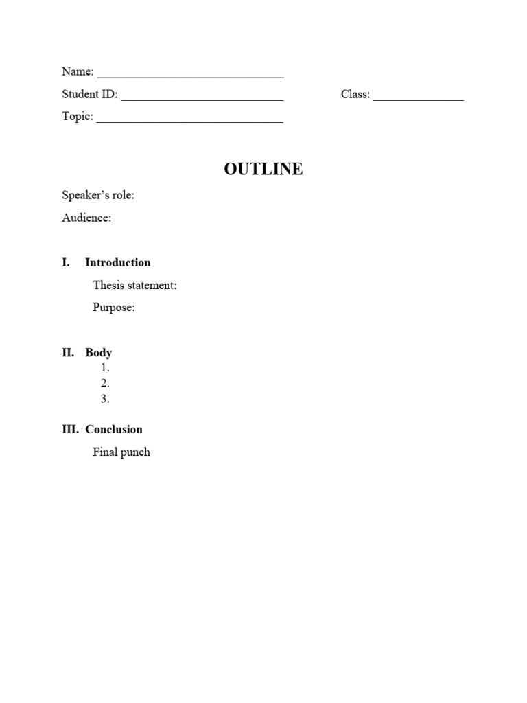 Outline Sample | PDF