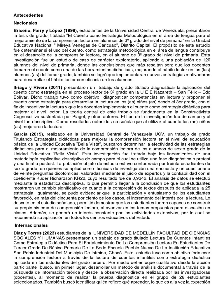 Cuentos Infantiles para Mejorar Lectura | PDF | Comprensión lectora ...