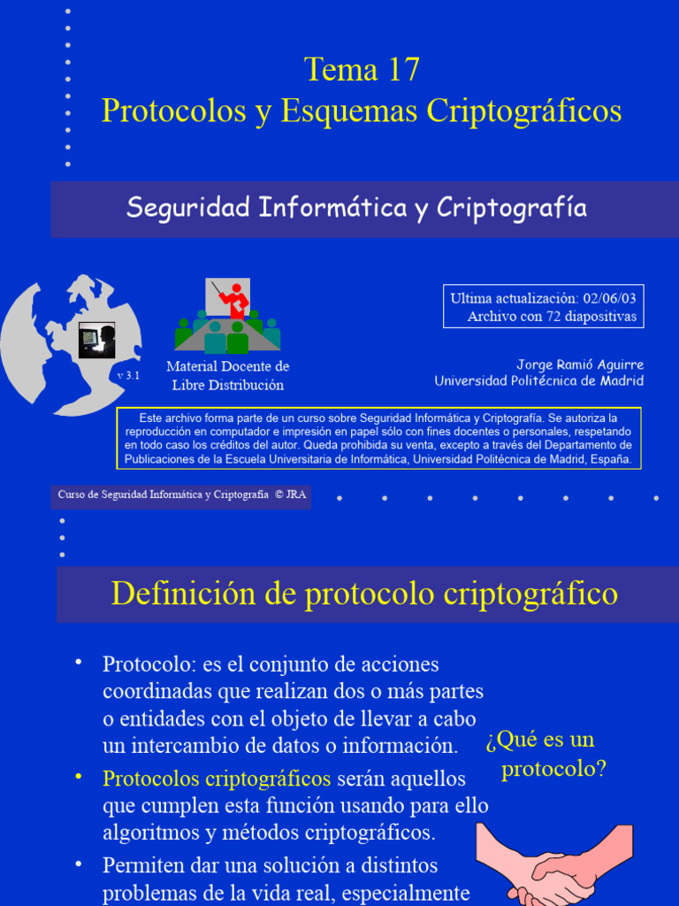 SItema 17 | PDF | Clave (criptografía) | Criptografía de clave pública