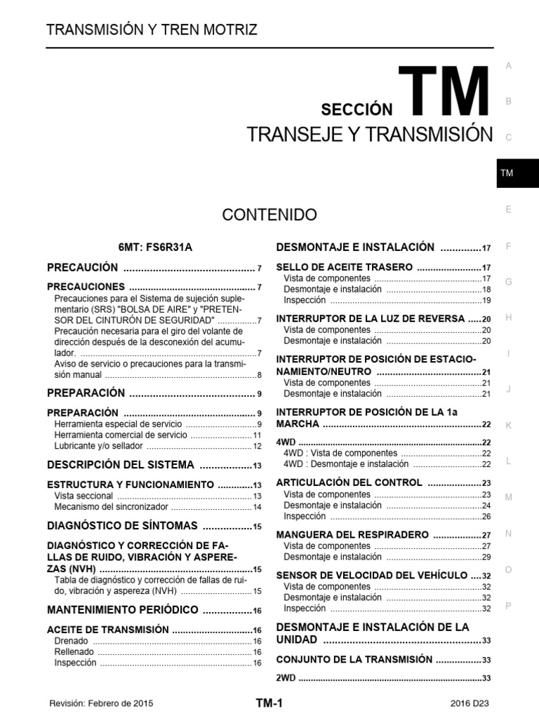 Transeje Y Transmisión: Contenido | Descargar gratis PDF | Airbag ...