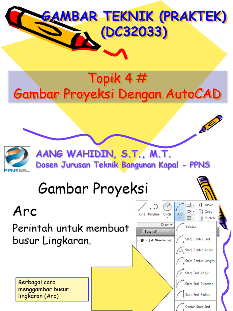 Materi Topic 4 Gambar Proyeksi Dengan AutoCAD | PDF