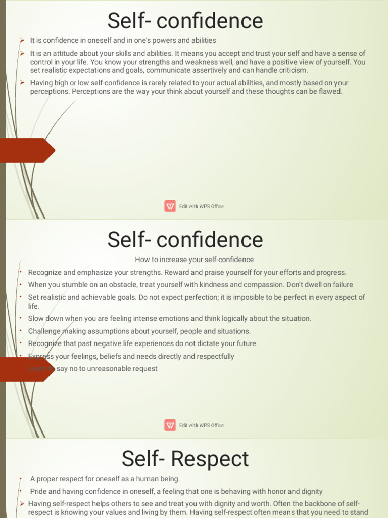 Boosting Self-Confidence and Self-Esteem | PDF | Self Esteem | Pride