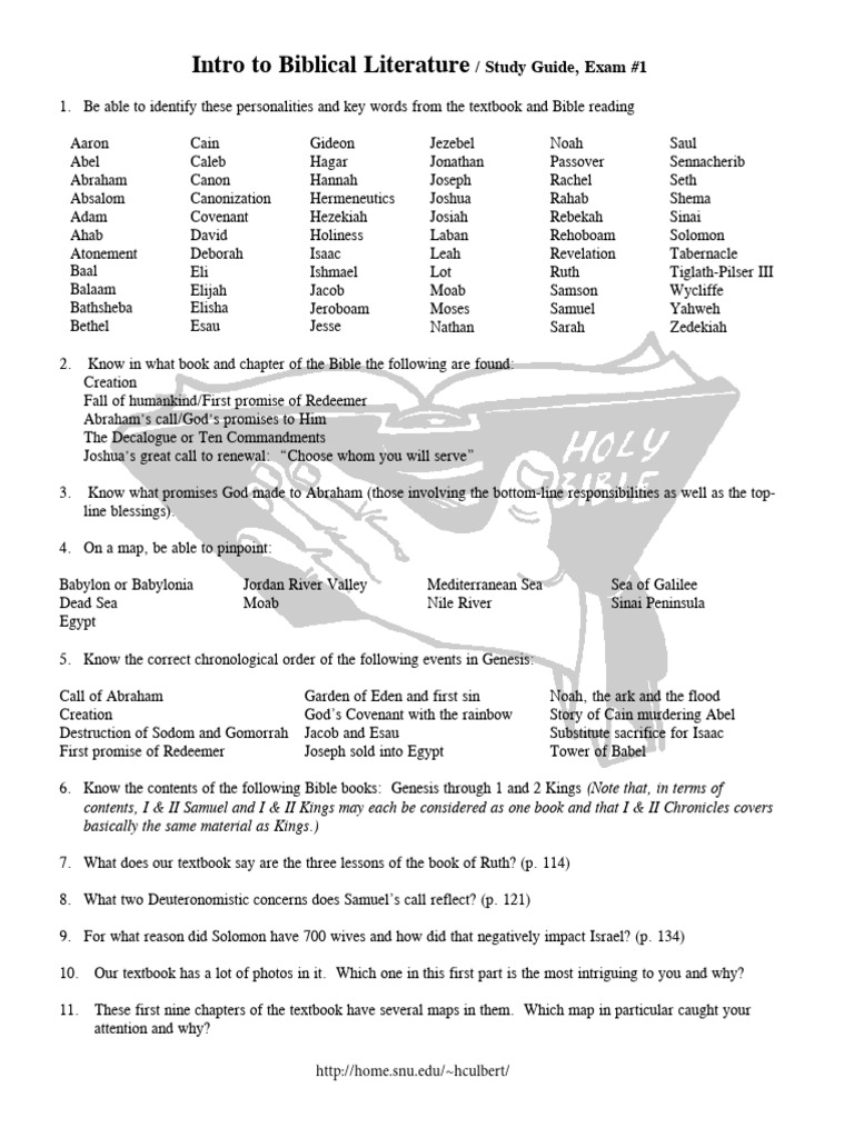 Intro To Biblical Literature | PDF | Books Of Kings | Book Of Genesis