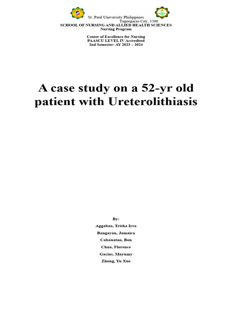Ureterolithiasis-Surgical CAse | PDF | Blood Type | Glycated Hemoglobin