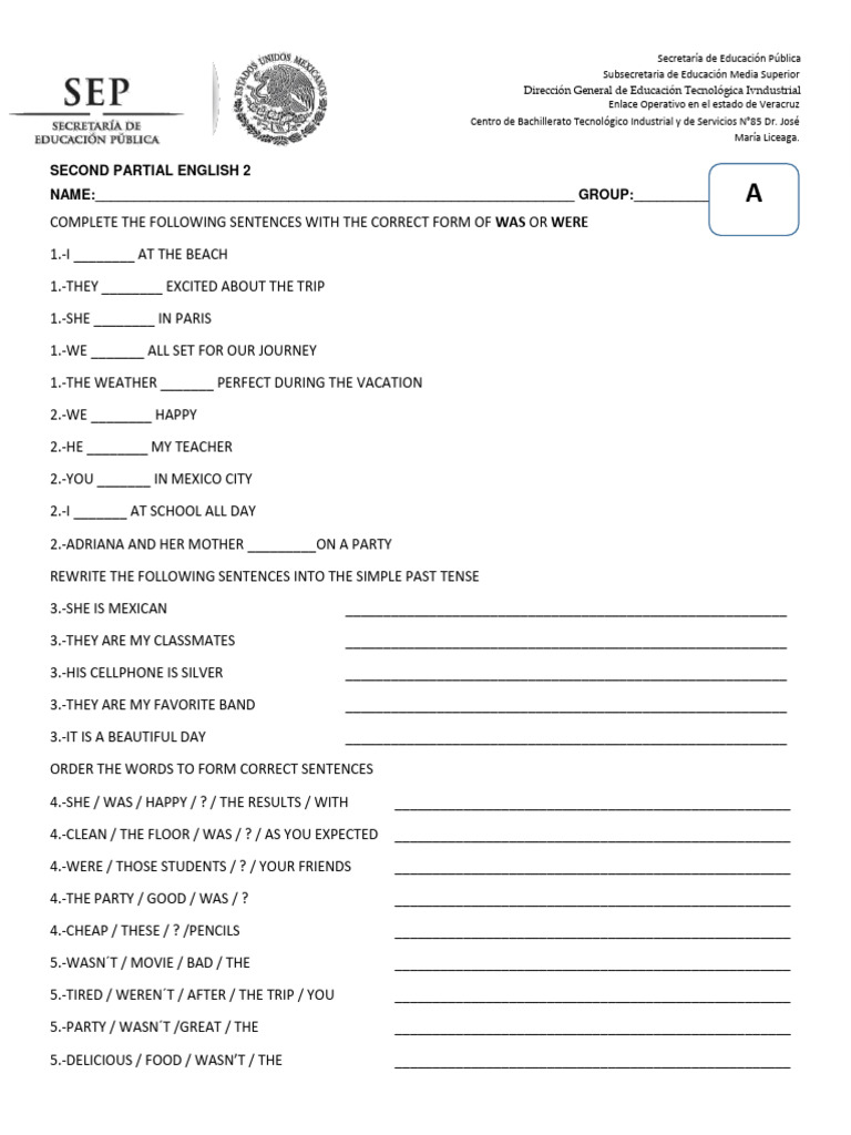 Exam 2 Second Partial | PDF | Verb | Linguistic Morphology
