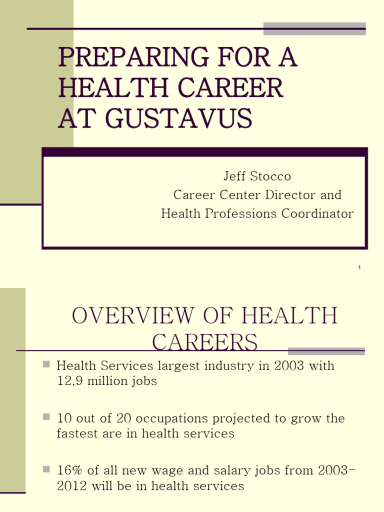 Preparing For A Career in Healthcare 1008 | PDF | Health Care | Medicine