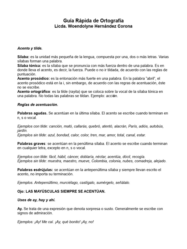 Guía Ortográfica | PDF | Lingüística | Fonética