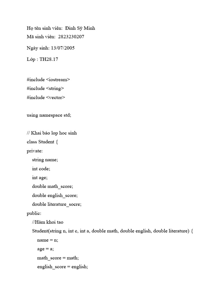 C++ Student Management Program | PDF