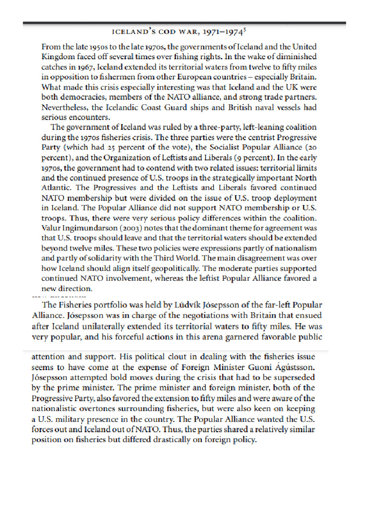 Cod Wars Case Study | PDF