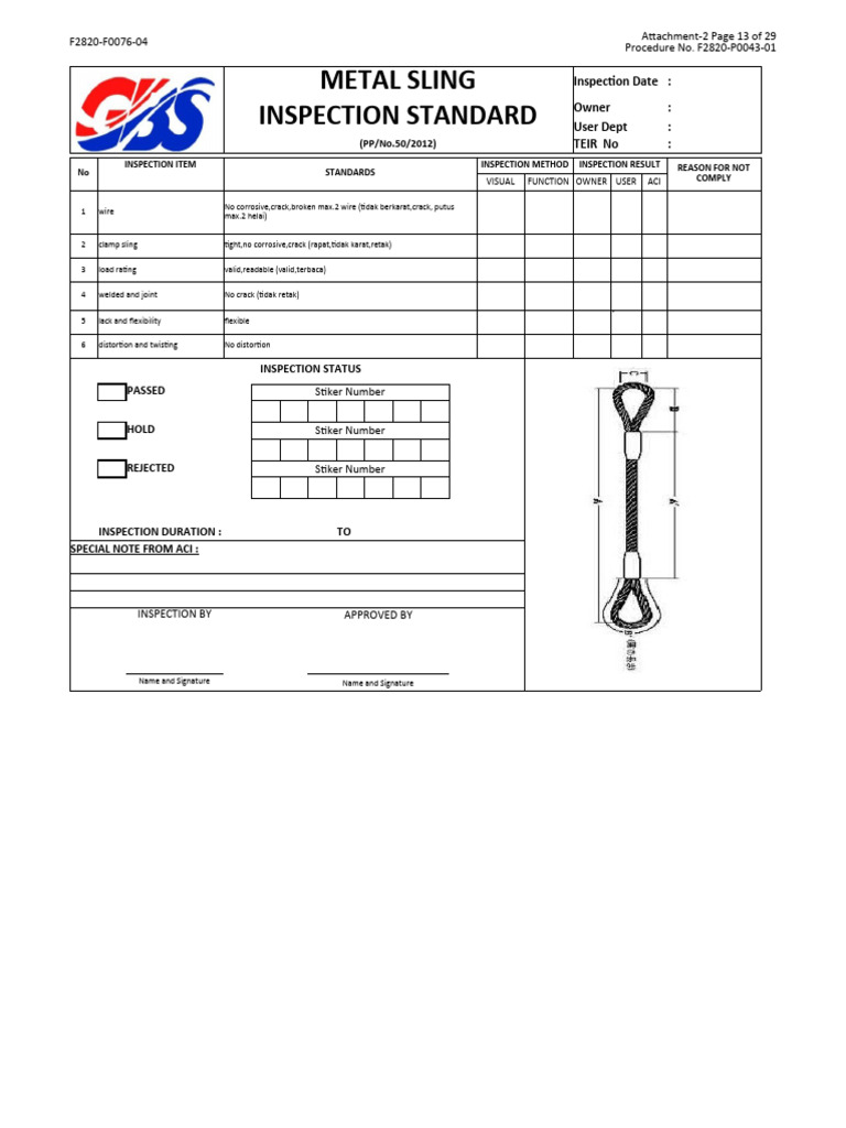 Blank Form Monthly Inspection YIA-1 | PDF | Electrical Connector | Leak