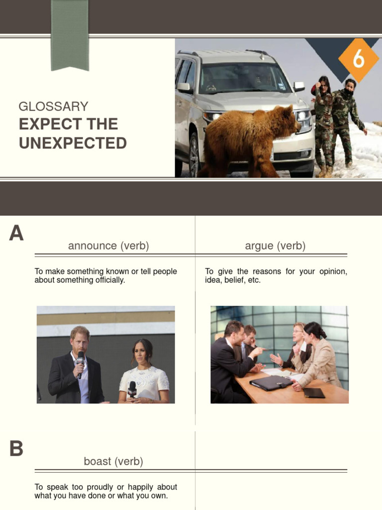 Nivel 5.1 - Vocabulary - Glossary Unit 61 | PDF | Verb