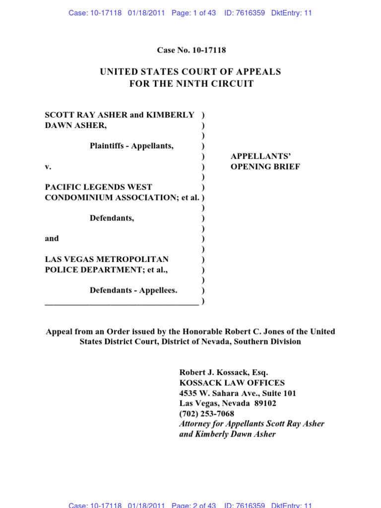 Appellants Opening Brief File-Stamped S | PDF | Probable Cause | Search And Seizure