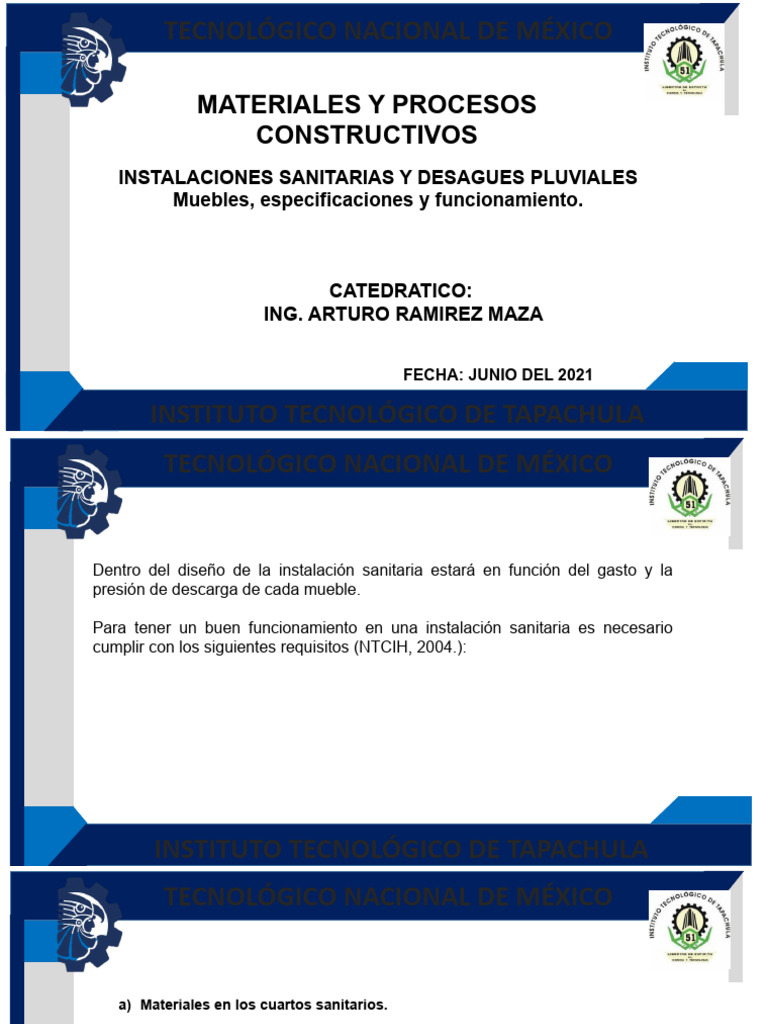 6.2 Instalaciones Sanitarias. | PDF | Alcantarillado | Tubería (transporte de fluidos)