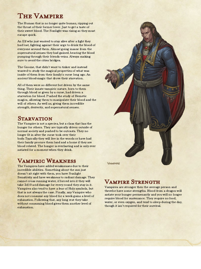 Vampire Class Features and Abilities | PDF