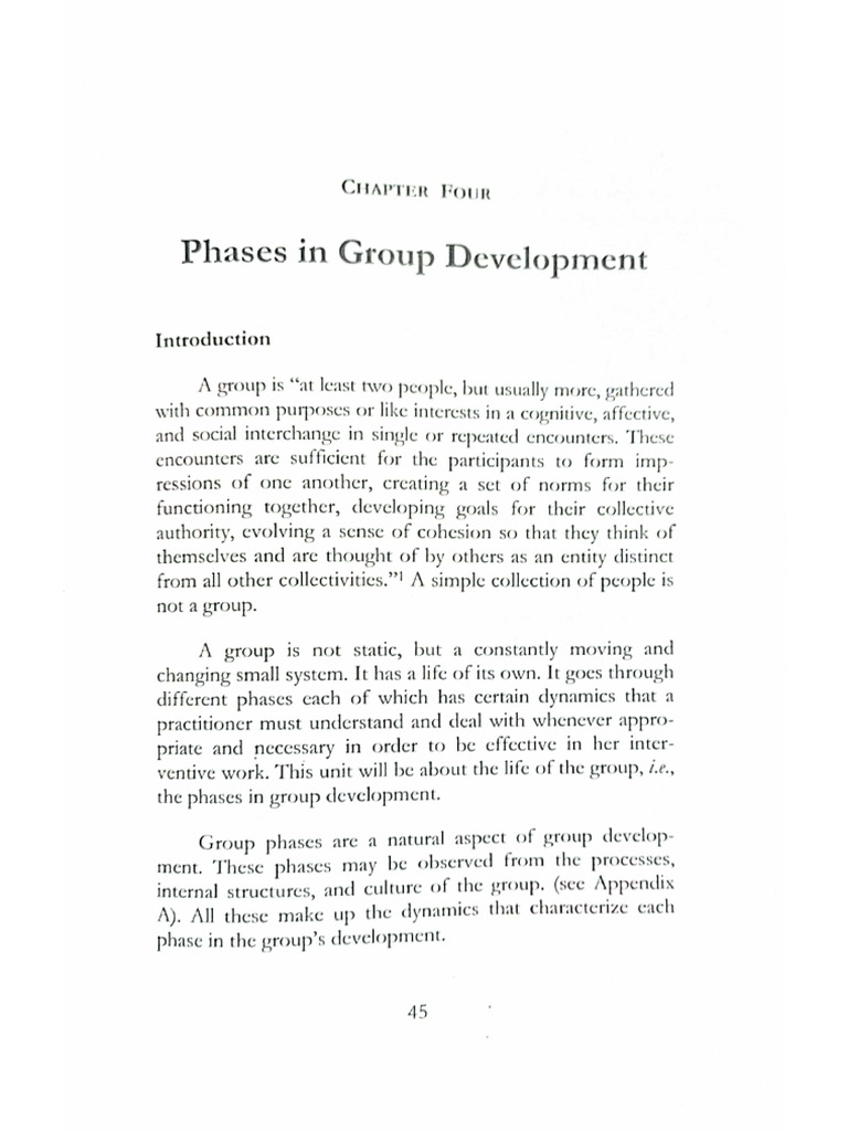 Phases in Group Development | PDF
