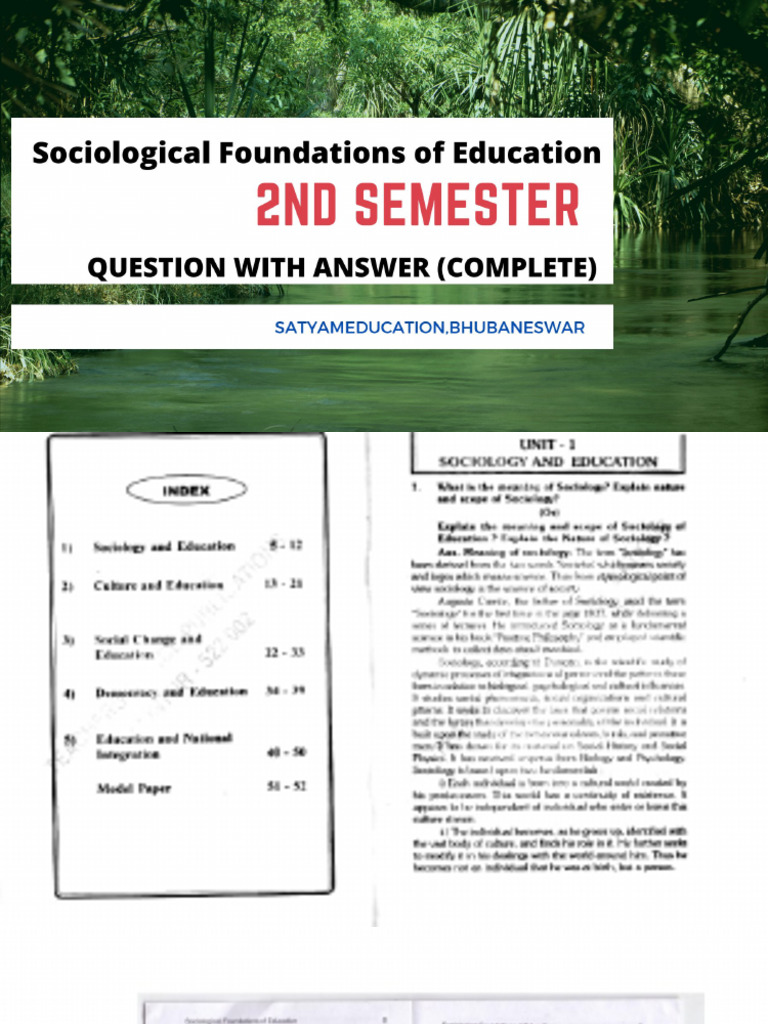 Sociological Foundations of Education | PDF