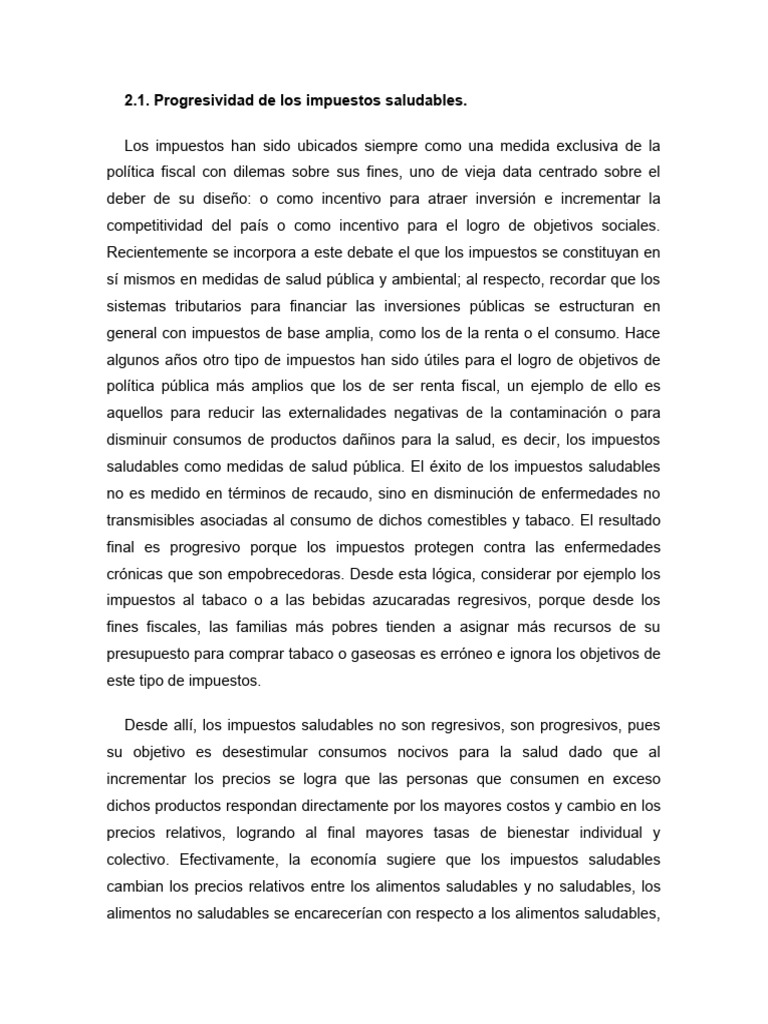 Impuestos Progresivos | PDF | Impuestos | Alimentos