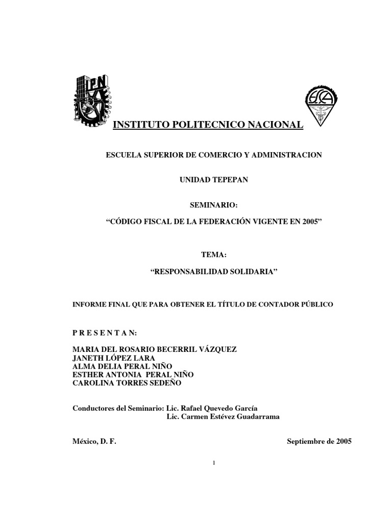 Instituto Politecnico Nacional: Informe Final Que para Obtener El ...