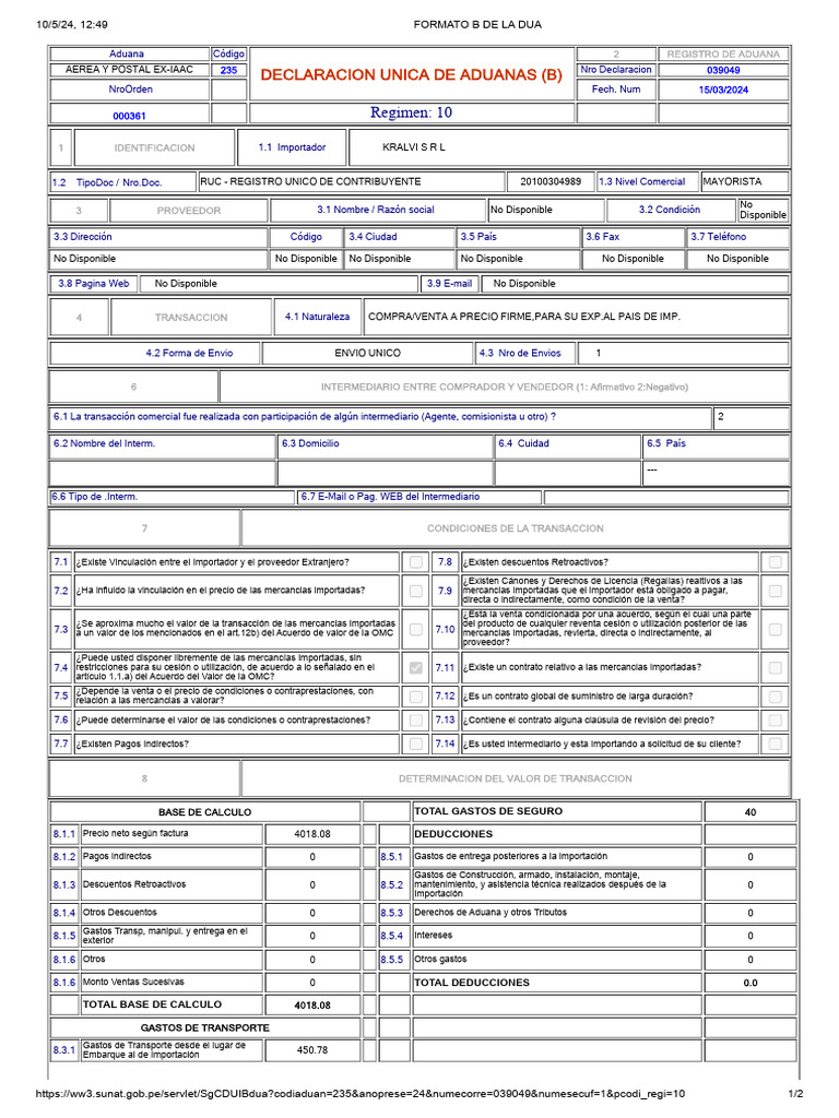 Formato B de La Dua | Descargar gratis PDF | Comercio | Business