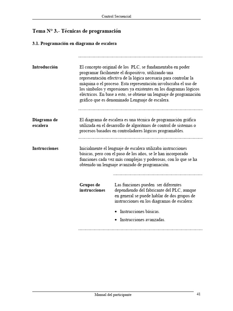 T3 Técnicas de Programación | PDF | Controlador lógico programable | Programación de computadoras