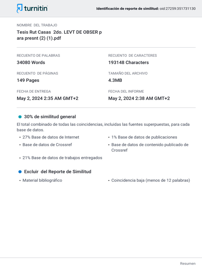 Tesis Rut Casas 2do. LEVT de OBSER para Presnt PDF | PDF | Enseñando ...