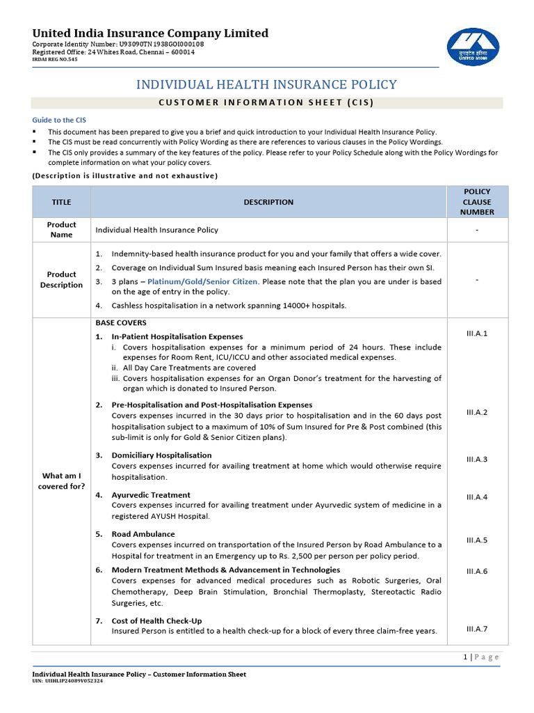 Cis Ihip | PDF | Insurance | Hospital