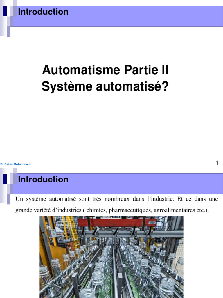 Systèmes Automatisés en Industrie | PDF | Automate programmable ...