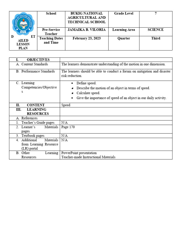 DLP Speed | PDF | Speed | Learning