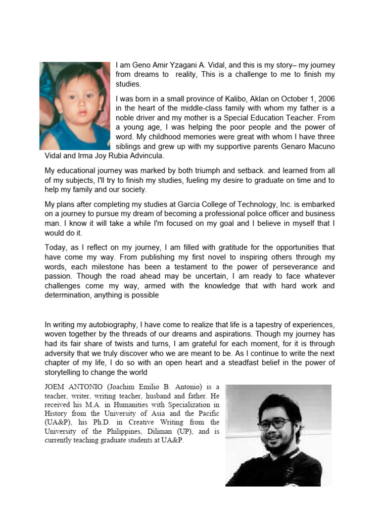 Autobiography and Biography - 012846 | PDF | General Fiction