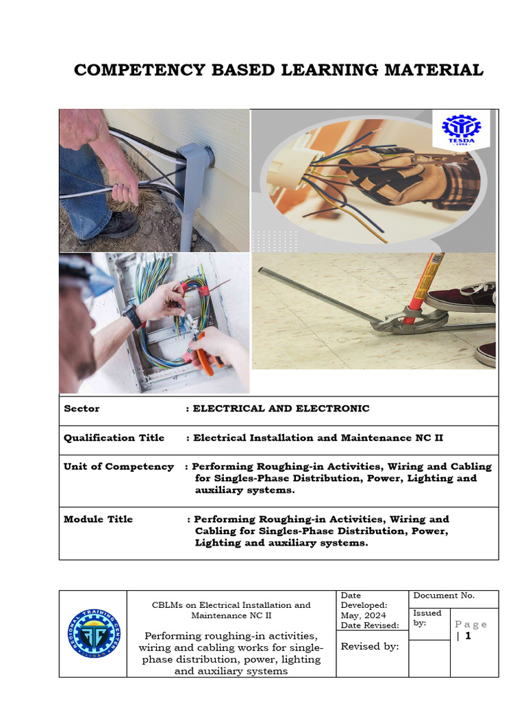 Competency Based Learning Material - ToRRES (FINAL) | PDF | Electrical ...